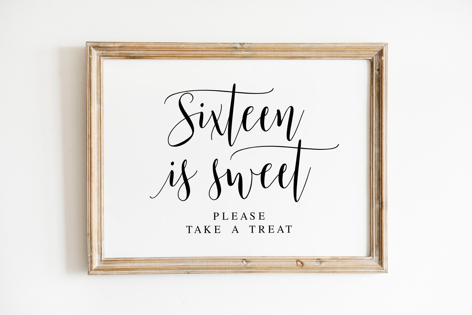 Sixteen Is Sweet Please Take A Treat Birthday Decor Sign | Etsy