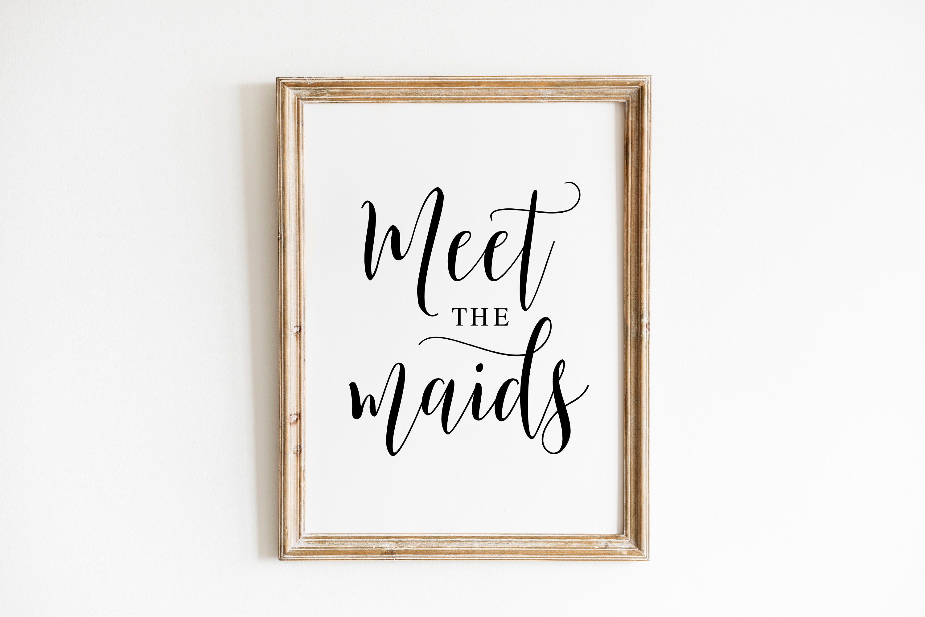 Meet The Maids Wedding Signs Wedding Bridesmaids Sign | Etsy