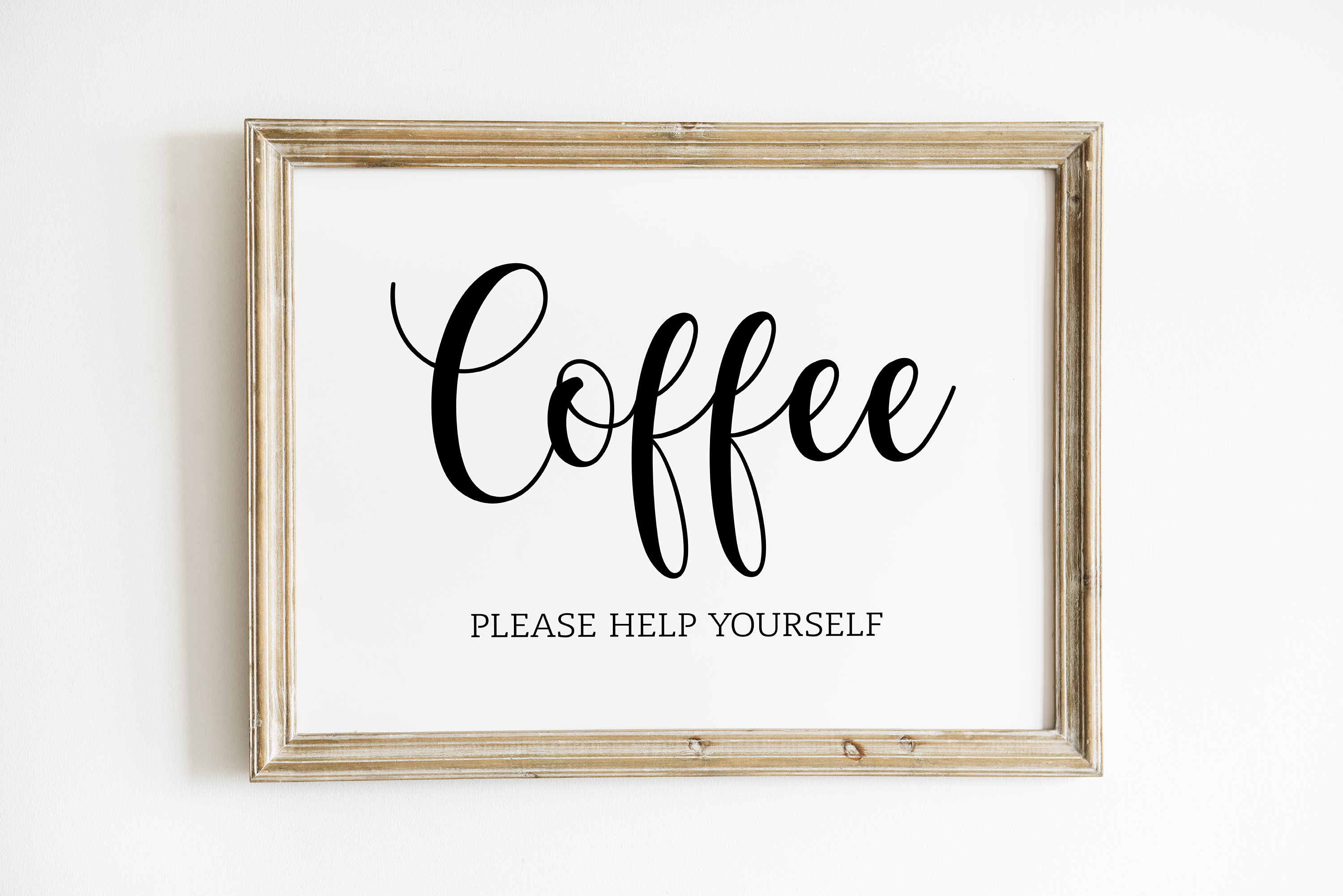 Coffee Table Sign Coffee Please Help Yourself Wedding Coffee | Etsy