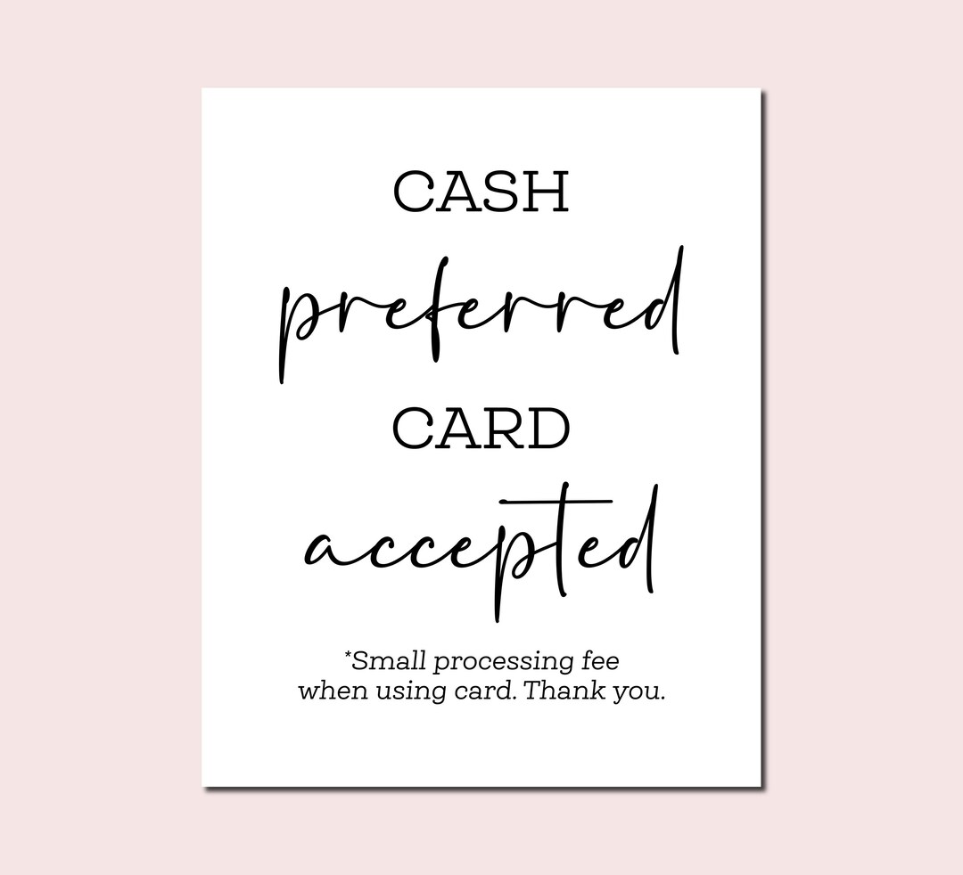 Cash Preffered Card Accepted, Card Payments Accepted, Office Business ...