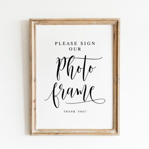 Please Sign Our Photo Frame, Wedding Signs, Wedding Photo Frame ...