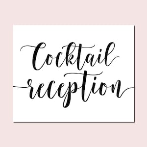 Cocktail Reception Sign, Wedding Signs, Wedding Reception Sign, Wedding ...