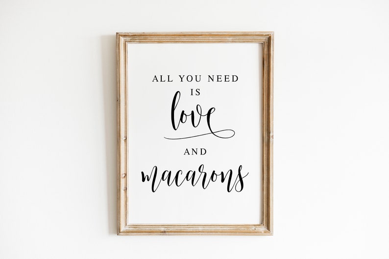 All You Need Is Love And Macarons Wedding Signs Wedding | Etsy