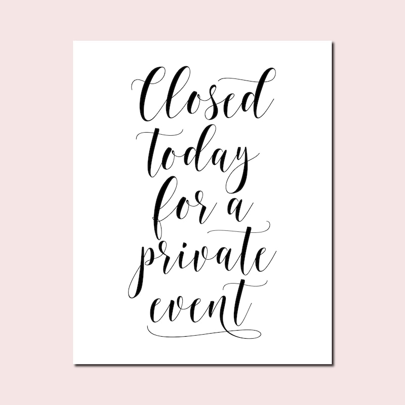 Closed Event Sign - Etsy