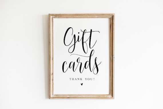 Gift Cards Sign Printable Signs Wedding Signs Wedding - Etsy