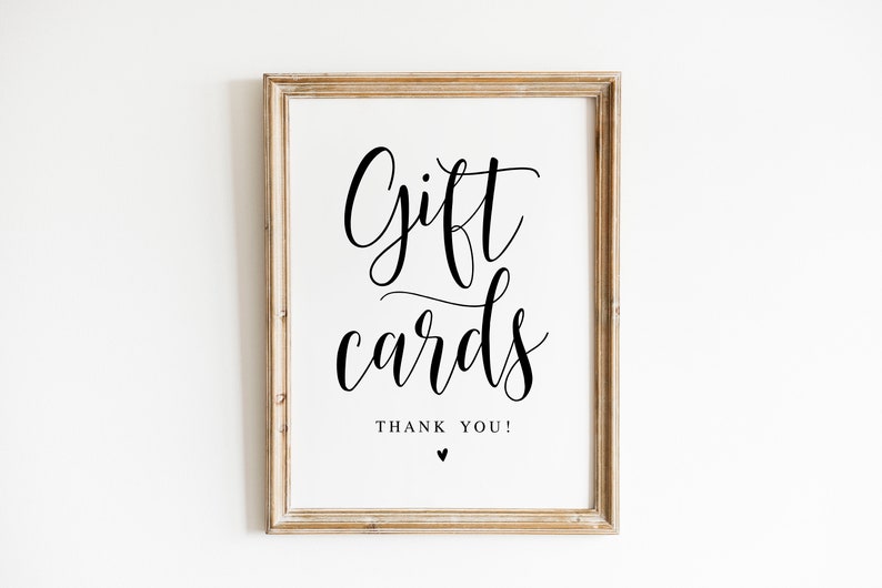 Gift Cards Sign Printable Signs Wedding Signs Wedding - Etsy