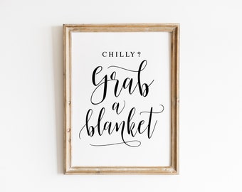 Stay Warm Grab a Blanket Sign - Etsy