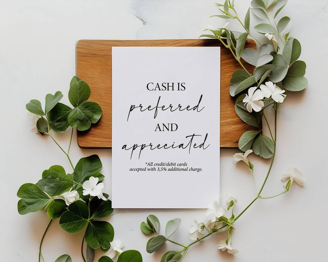 Cash is Preffered and Appreciated, Cash Payments Accepted, Cards ...