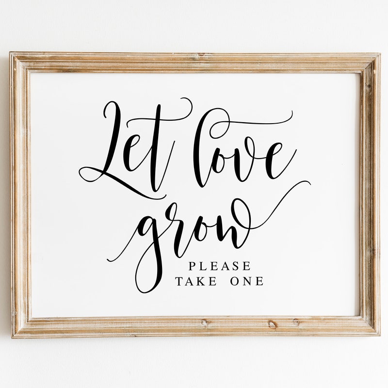 Let Love Grow Sign - Etsy