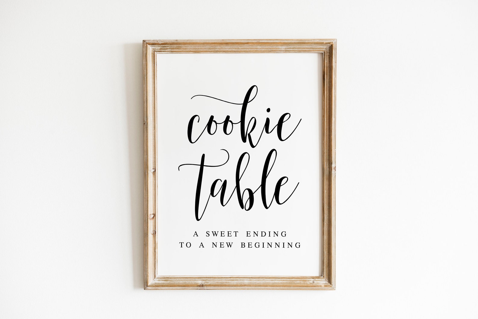 Cookie Table Sign Wedding Signs A Sweet Ending to A New - Etsy