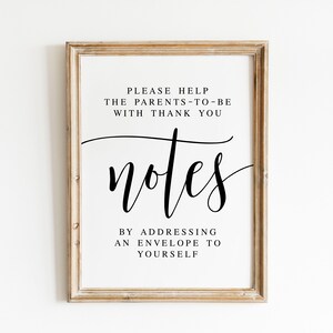 Help the Parents to Be With Thank You Notes by Addressing an Envelope ...