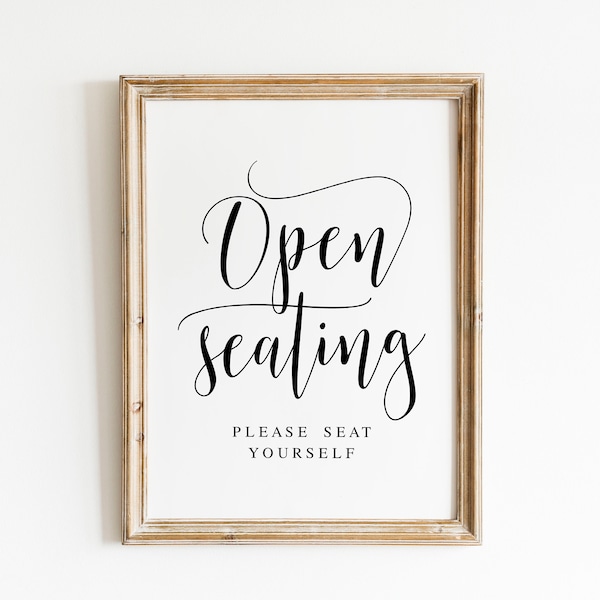 Seating Sign - Etsy