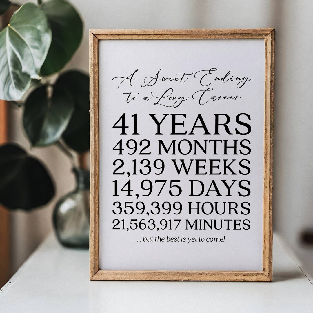 A Sweet Ending to A Long Career, 41 Years Retirement, Retirement Gift ...