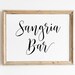 Sangria Bar, Wedding Sangria Sign, Wedding Bar Sign, Bar Signage, Bar ...