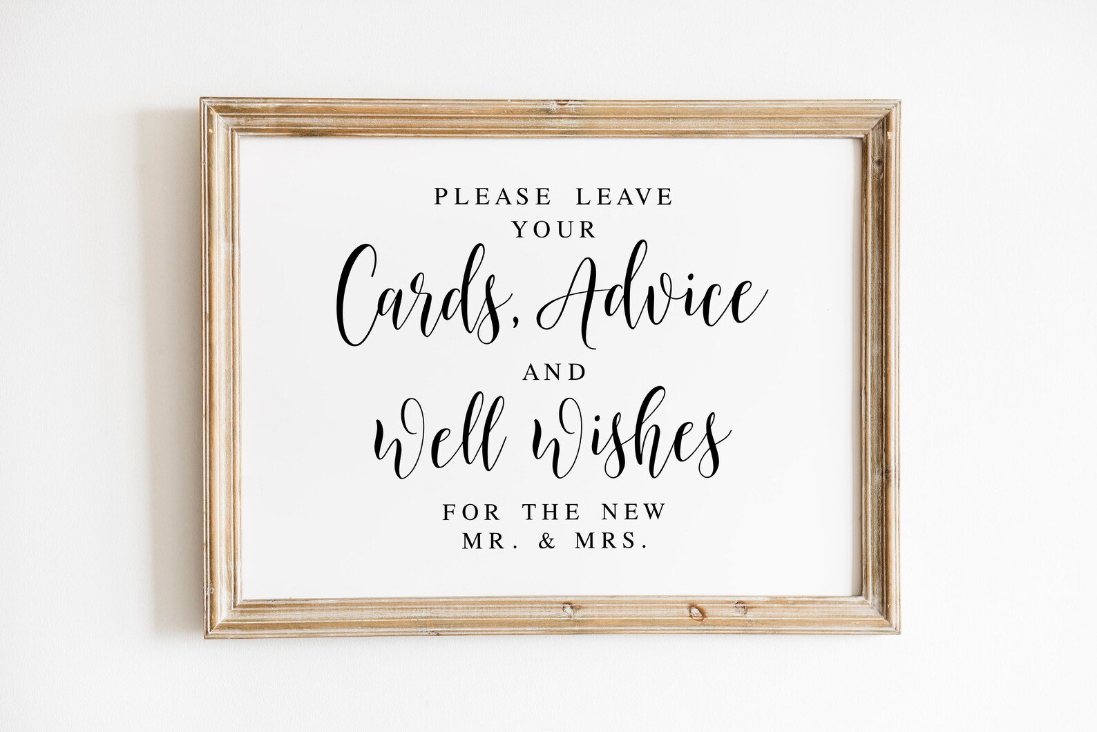 Please Leave Your Cards Advice and Well Wishes Wedding Signs - Etsy