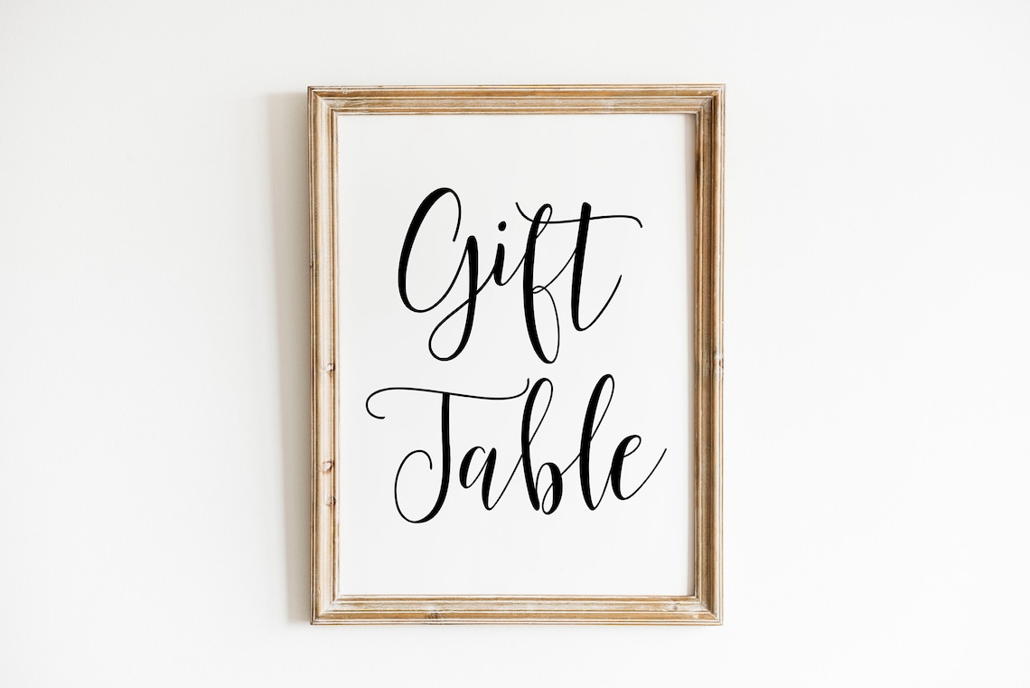 Gift Table Sign Wedding Signs Wedding Signage Wedding - Etsy