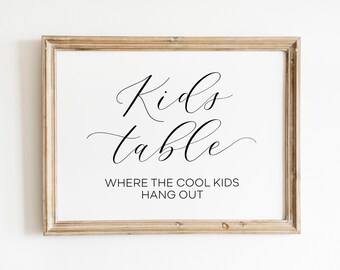 Kids Table Wedding Sign - Etsy