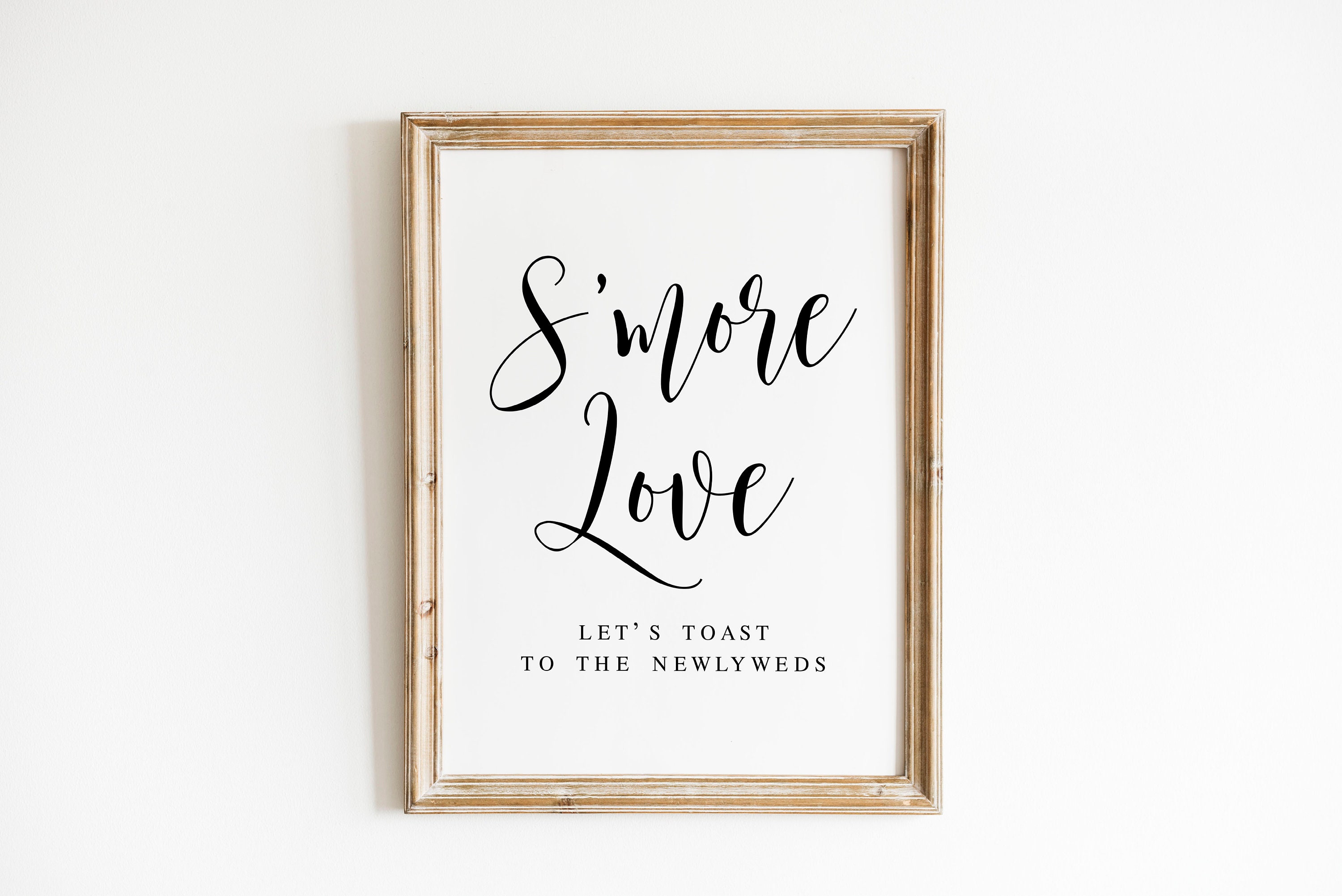 Smore Love Wedding Signs Lets Toast To The Newlyweds | Etsy