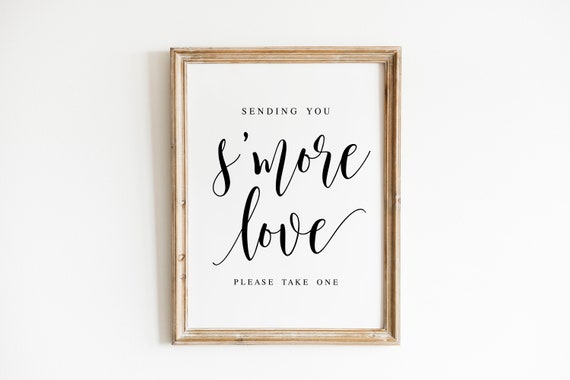 Sending You S'more Love Please Take One Wedding Smores - Etsy