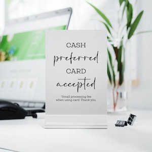 Cash Preffered Card Accepted, Card Payments Accepted, Office Business ...