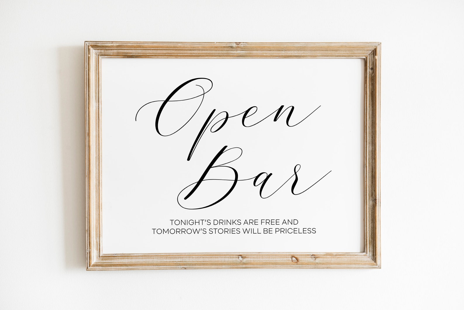Open Bar Sign Tonights Drinks Are Free Tomorrows Stories Will | Etsy