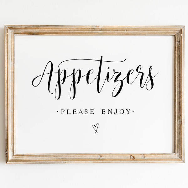 Appetizer Sign - Etsy