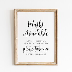 Masks Available Sign, Love is Essential and so is Your Safety, Please ...