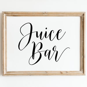 Juice Bar, Wedding Signs, Wedding Decor, Juice Bar Sign, Wedding ...