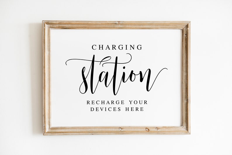 Charging Station Recharge Your Devices Here Wedding Signs - Etsy