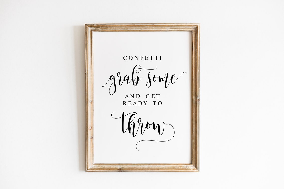 Confetti Sign Confetti Grab Some and Get Ready to Throw - Etsy