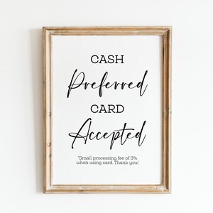 Cash Preffered Card Accepted, Card Payments Accepted, Small Processing ...
