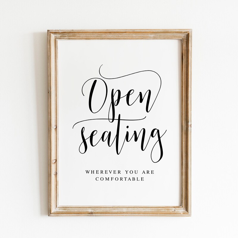 No Seating Plan Sign - Etsy