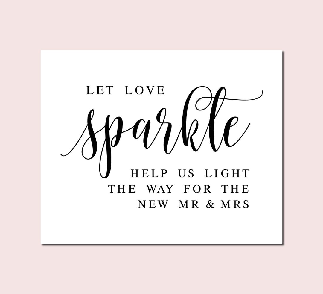Let Love Sparkle, Help Us Light the Way for the New Mr and Mrs, Wedding ...