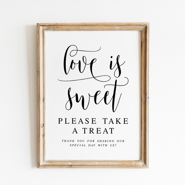 Love is Sweet Wood Sign - Etsy