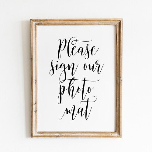 Sign Our Photo Frame Sign Printable Guest Book Signs - Etsy