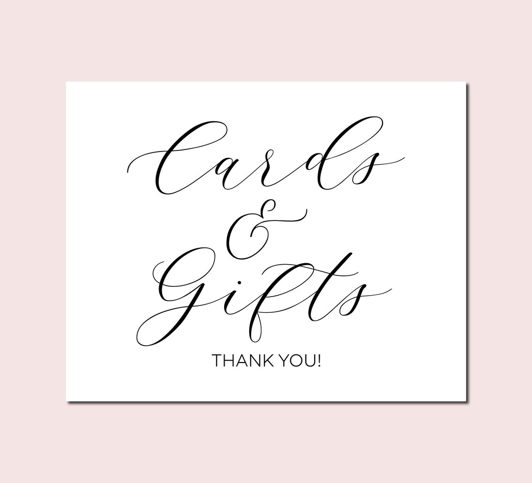 Cards and Gifts Sign, Wedding Signs, Cards Sign for Wedding, Wedding ...