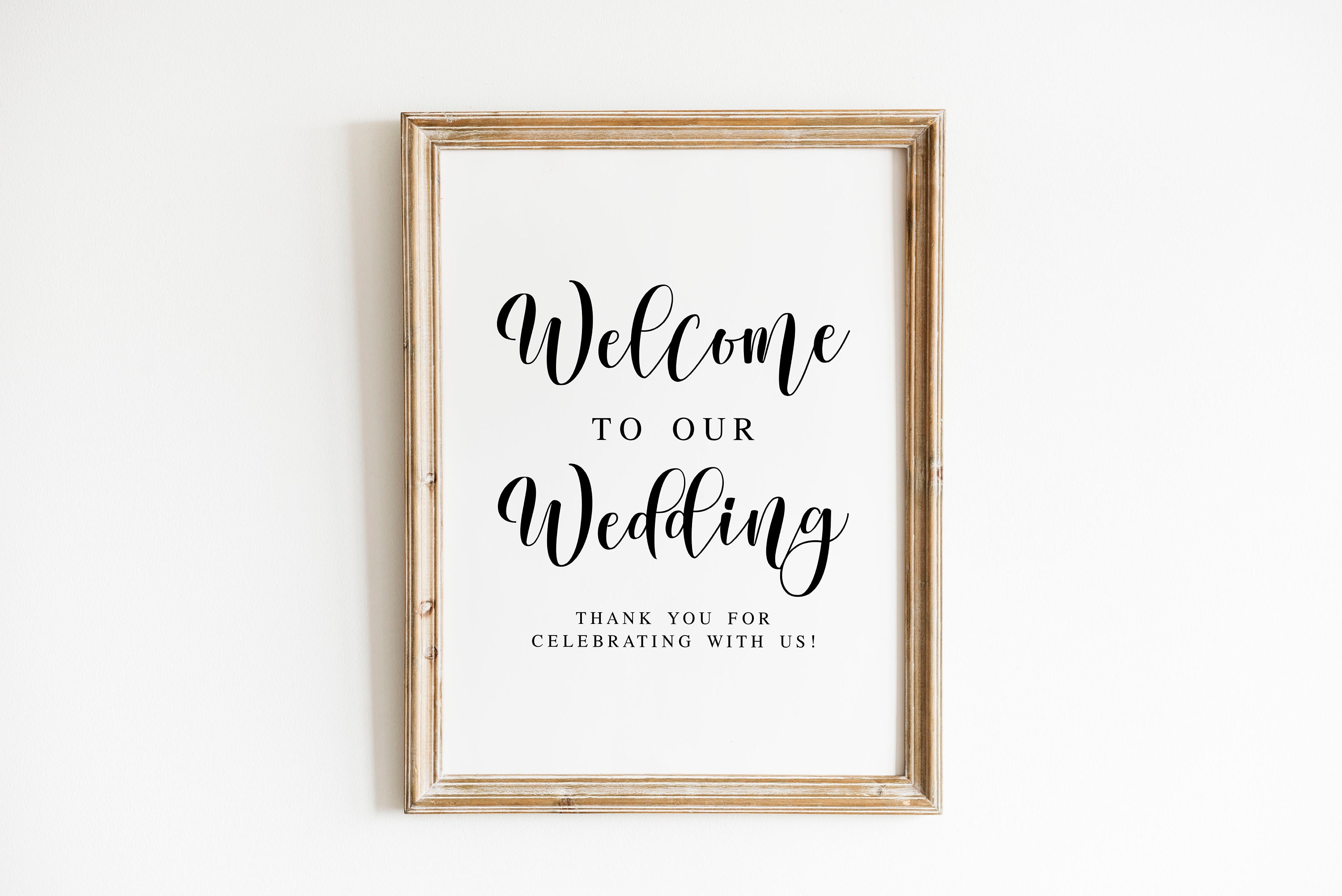 Welcome to Our Wedding Wedding Welcome Sign Thank You for | Etsy