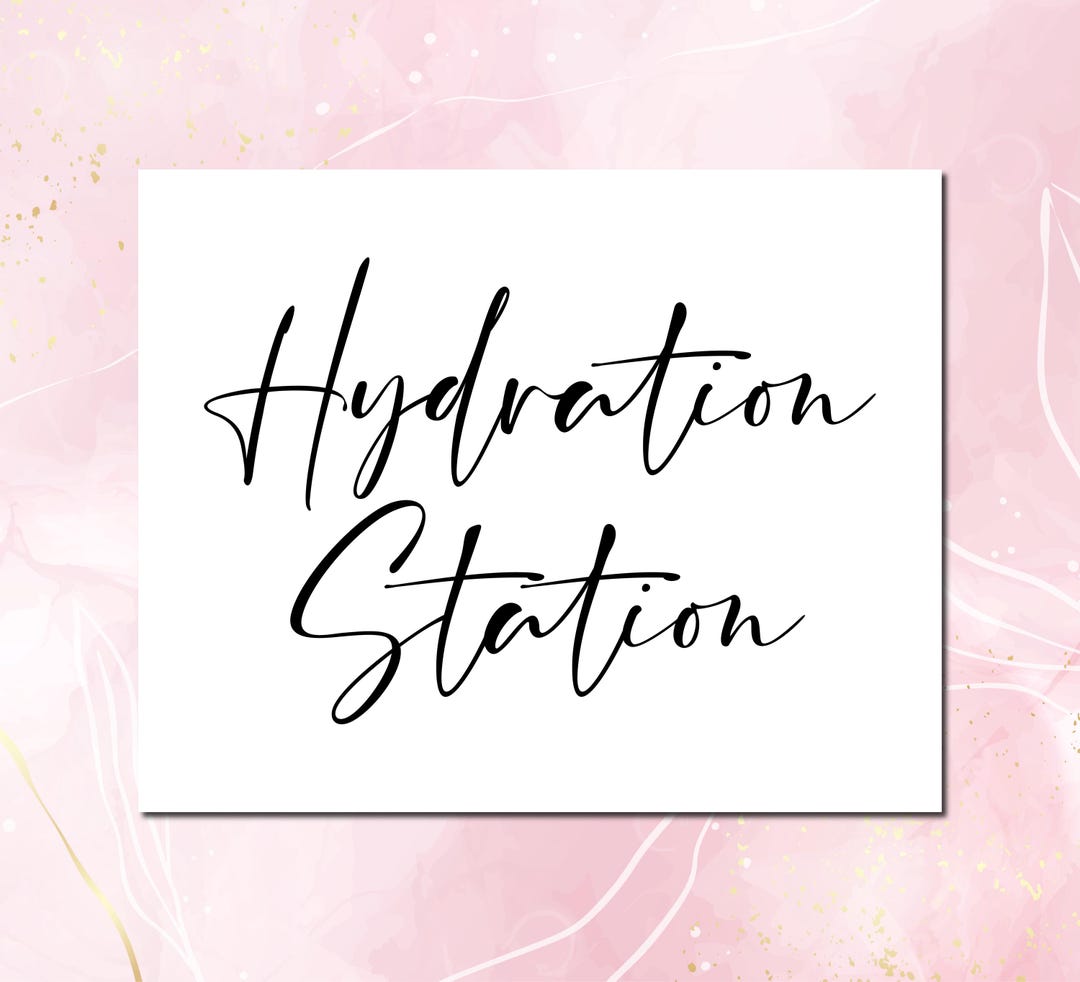 Hydration Station Sign, Modern Minimalist Wedding Signs, Drink Station ...
