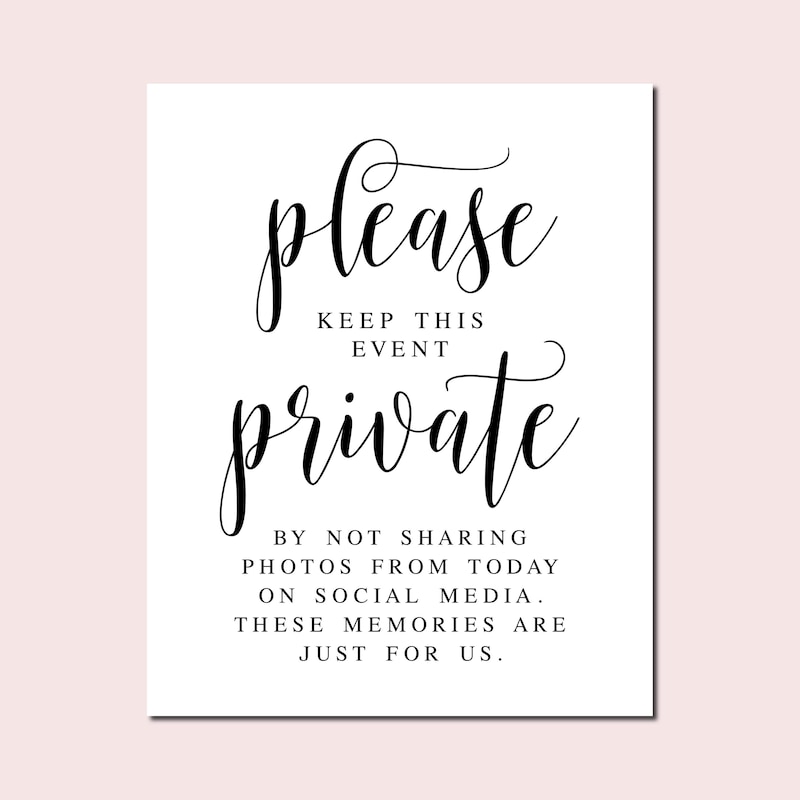 Private Event Sign - Etsy
