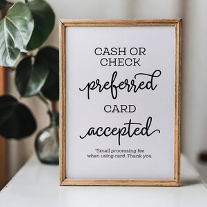 Cash or Check Preffered Card Accepted, Card Payments Accepted, Office ...