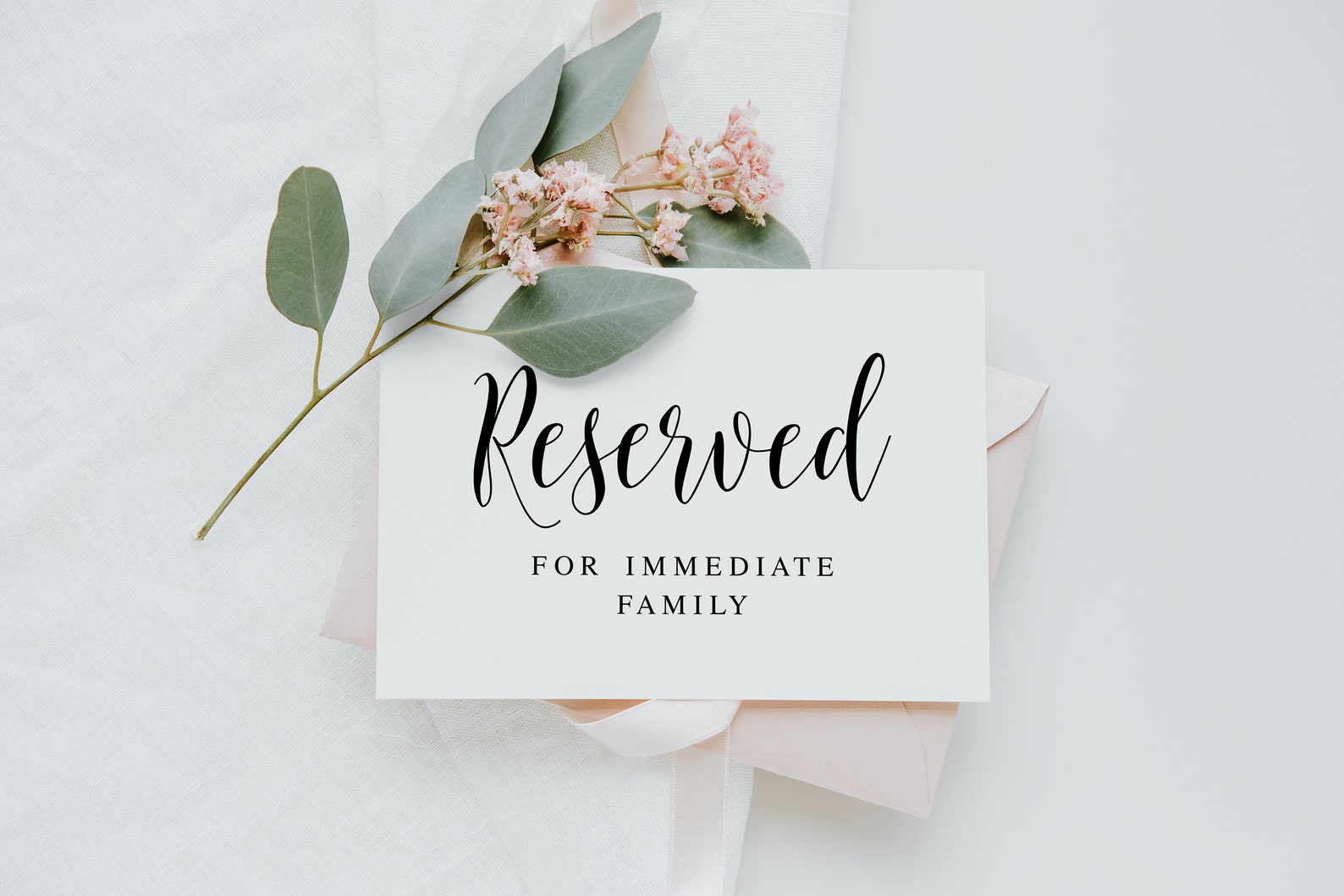 Reserved for Immediate Family Wedding Signs Wedding Reserved - Etsy