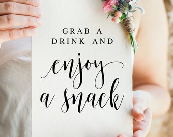 Snack Bar Sign Printable Snack Bar Sign Life Can Be Salty - Etsy