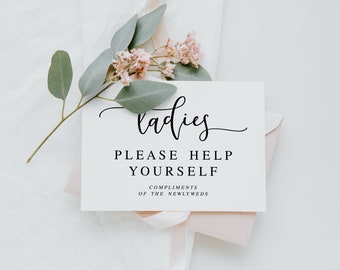 Please Help Yourself Wedding Bathroom Sign Bathroom Basket - Etsy