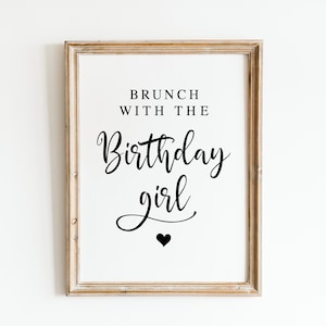 Brunch With the Birthday Girl, Modern Minimalist Birthday Brunch Party ...