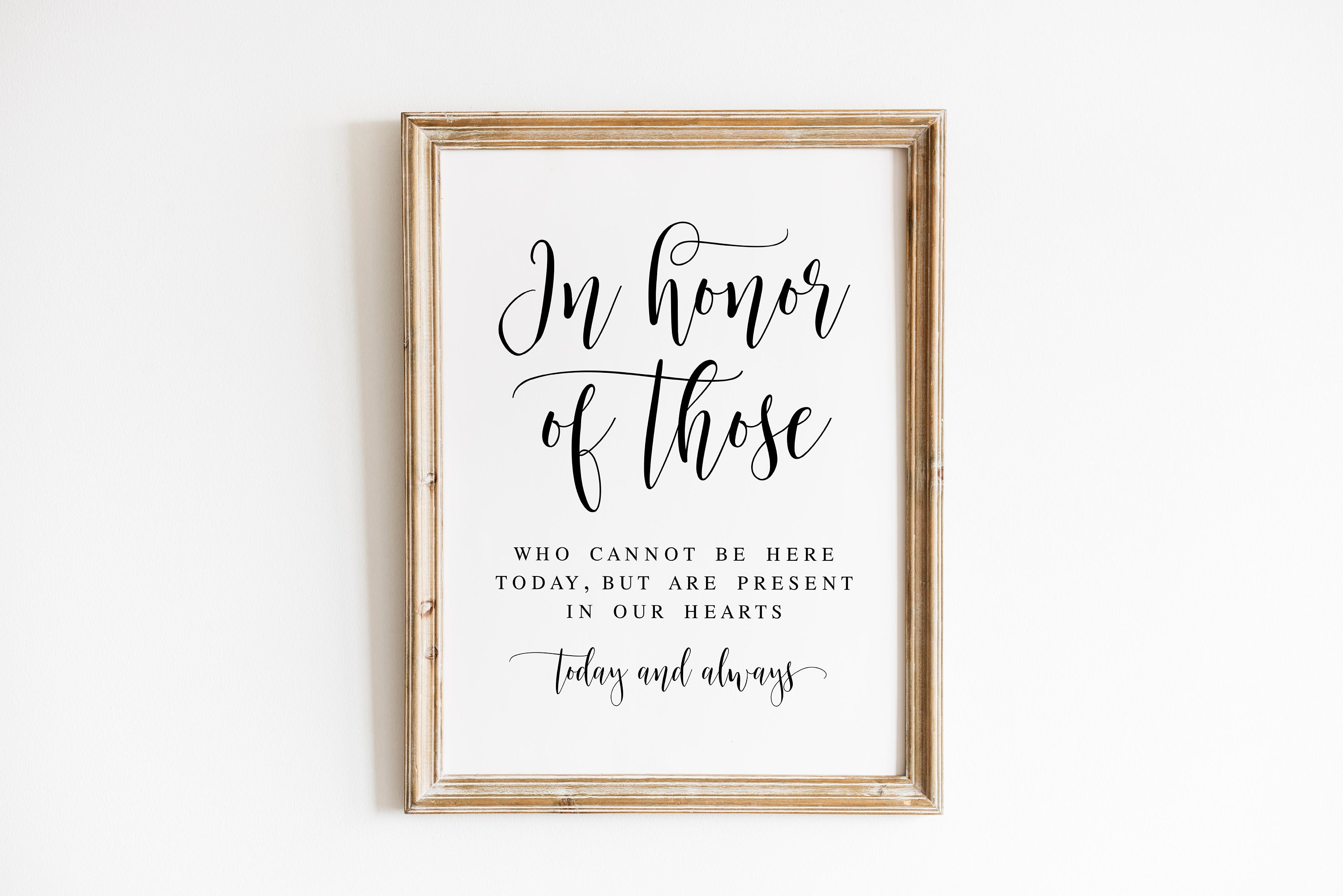 In Honor of Those Who Cannot Be Here Today but Are Present in - Etsy