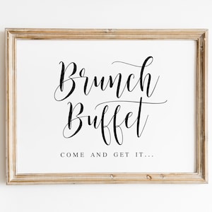 Brunch Buffet Sign, Birthday Brunch Decor, Birthday Party Sign, Brunch ...