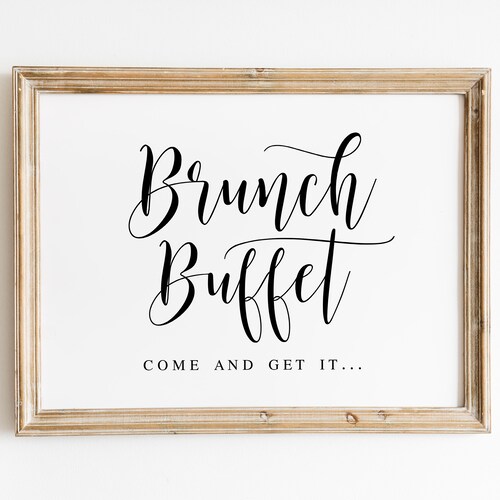Brunch Buffet Sign Birthday Brunch Decor Birthday Party - Etsy