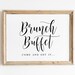 Brunch Buffet Sign Birthday Brunch Decor Birthday Party | Etsy