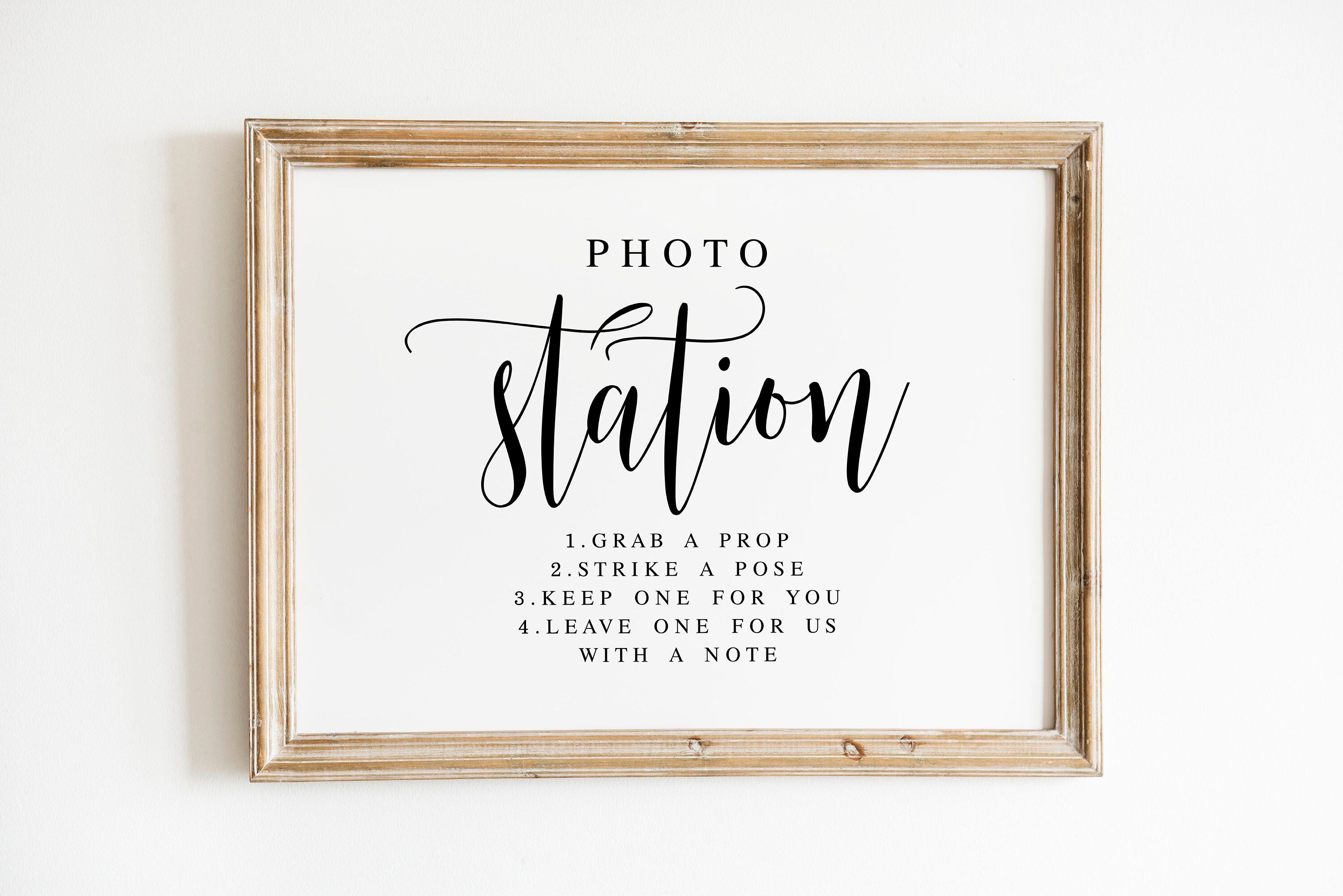 Photo Station Sign Grab A Prop And Strike A Pose Wedding | Etsy