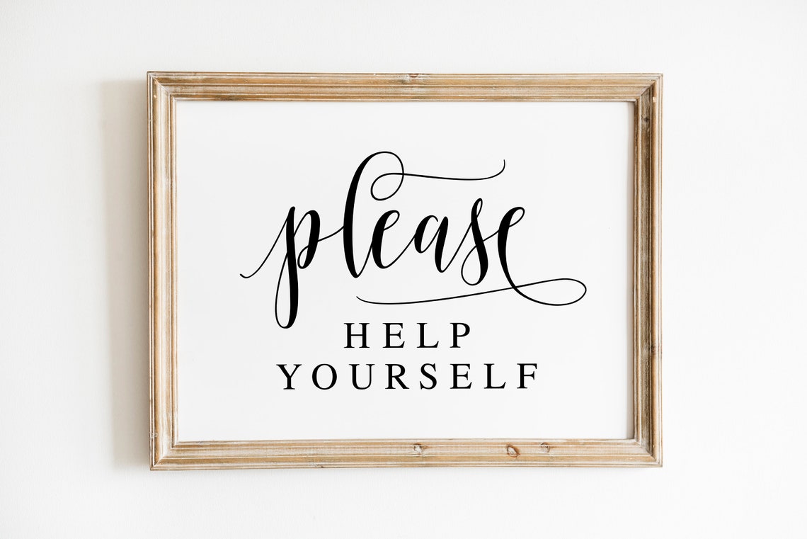 Please Help Yourself Wedding Signs Wedding Signage Wedding - Etsy